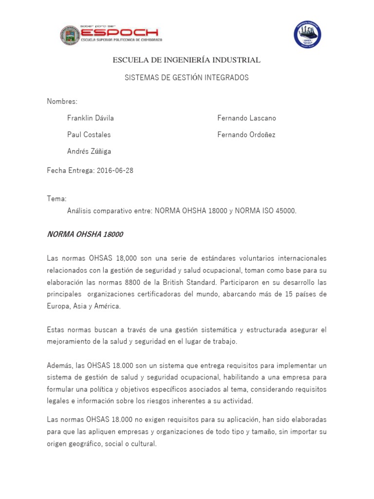 Iso 45000 | PDF | Seguridad y salud ocupacional | Business