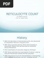 Reticulocyte Count With Miller Disc | PDF | Anemia | Red Blood Cell