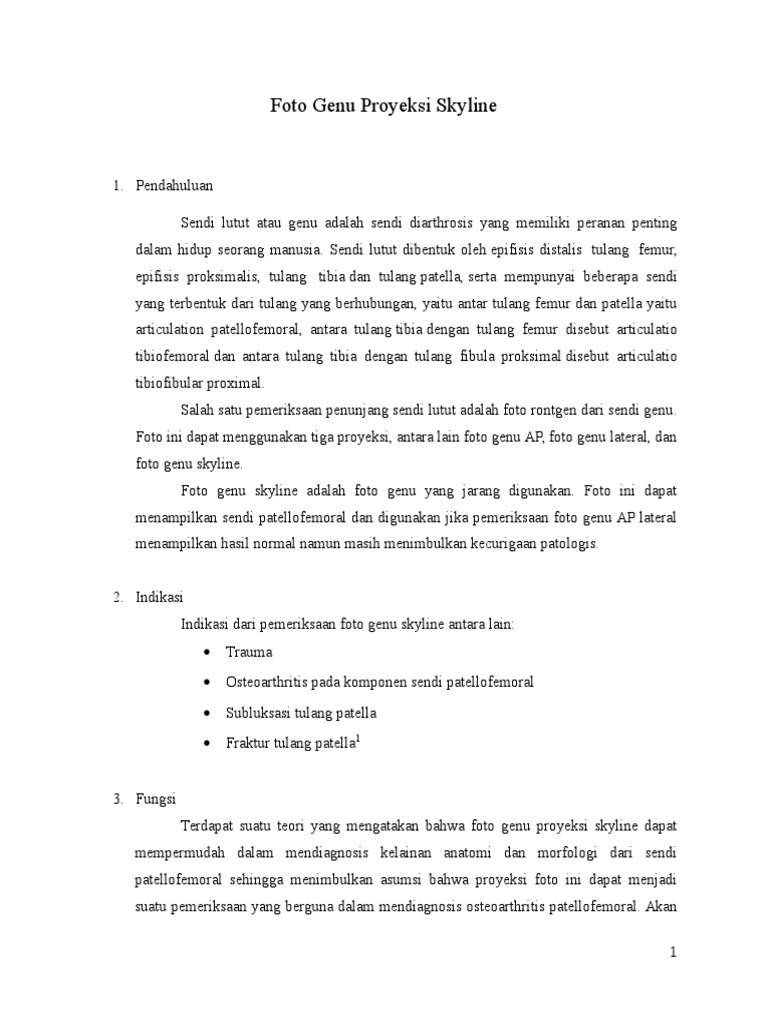 Foto Genu Proyeksi Skyline | PDF