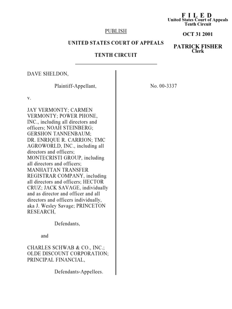 Filed: Patrick Fisher | PDF | Pleading | Cause Of Action