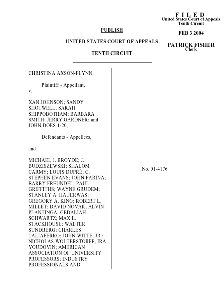 Filed: Patrick Fisher | PDF | First Amendment To The United States ...