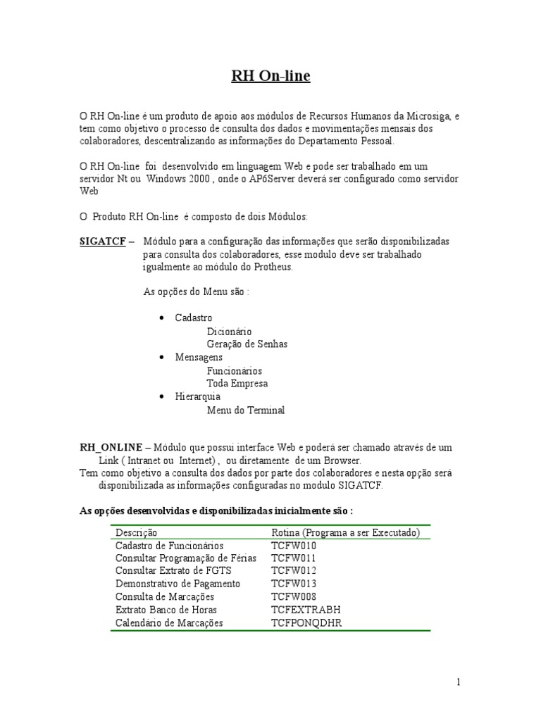 Documentaçao RH Online.doc
