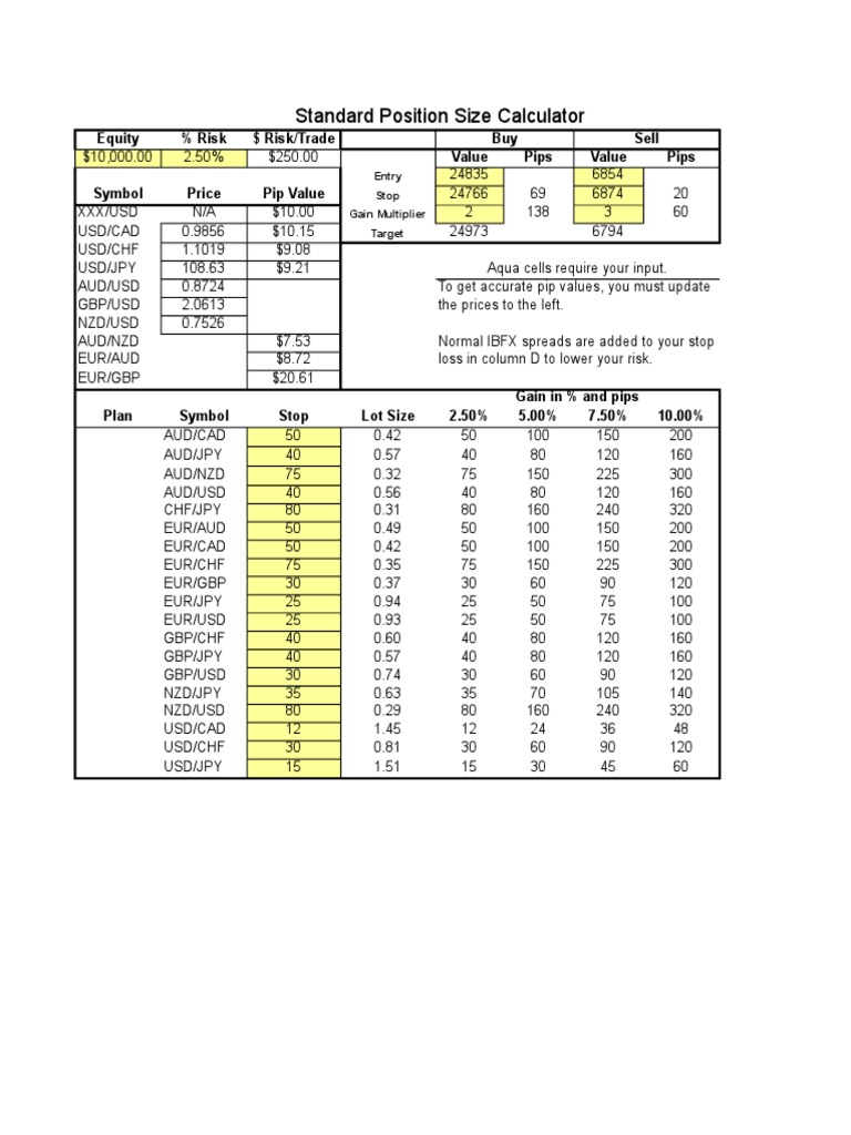 Standard Position Size | PDF