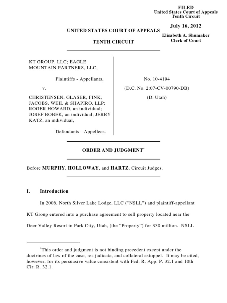 KT Group v. CG Defendants Appeal Case | PDF | Deed Of Trust (Real ...