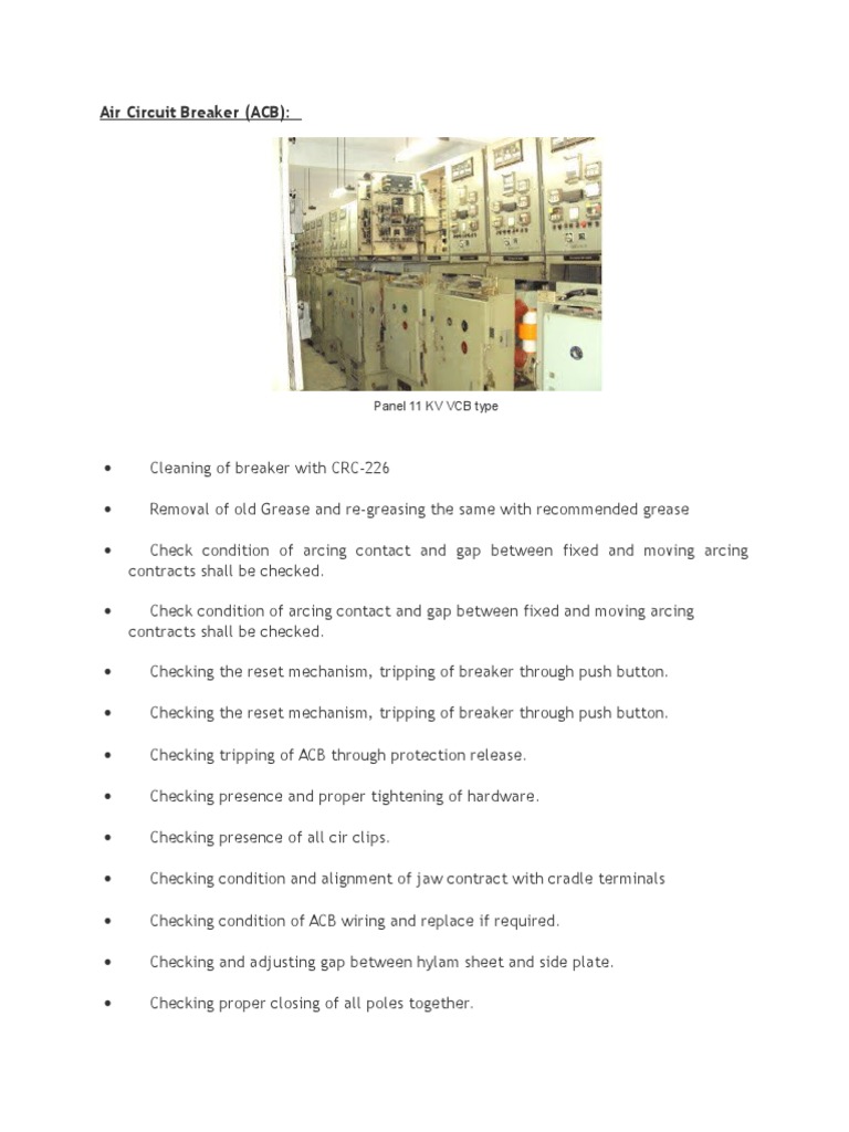 Circuit Breaker Maint | PDF | Components | Electrical Engineering