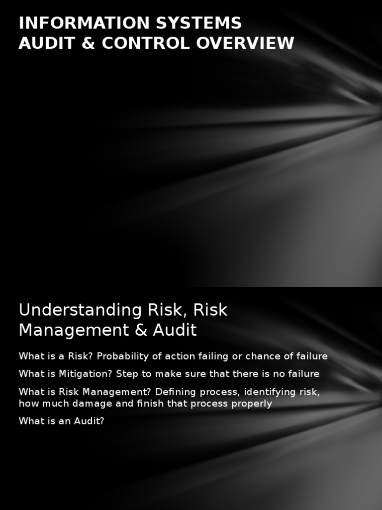Information Systems Audit & Control Overview | PDF | Audit | Risk ...