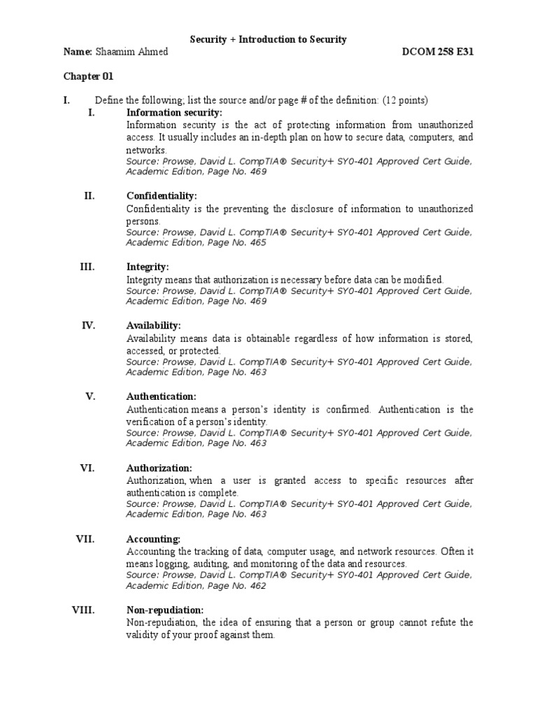Dcom 258 Lab 01 Introduction To Security Download Free Pdf Security Hacker Computer Security