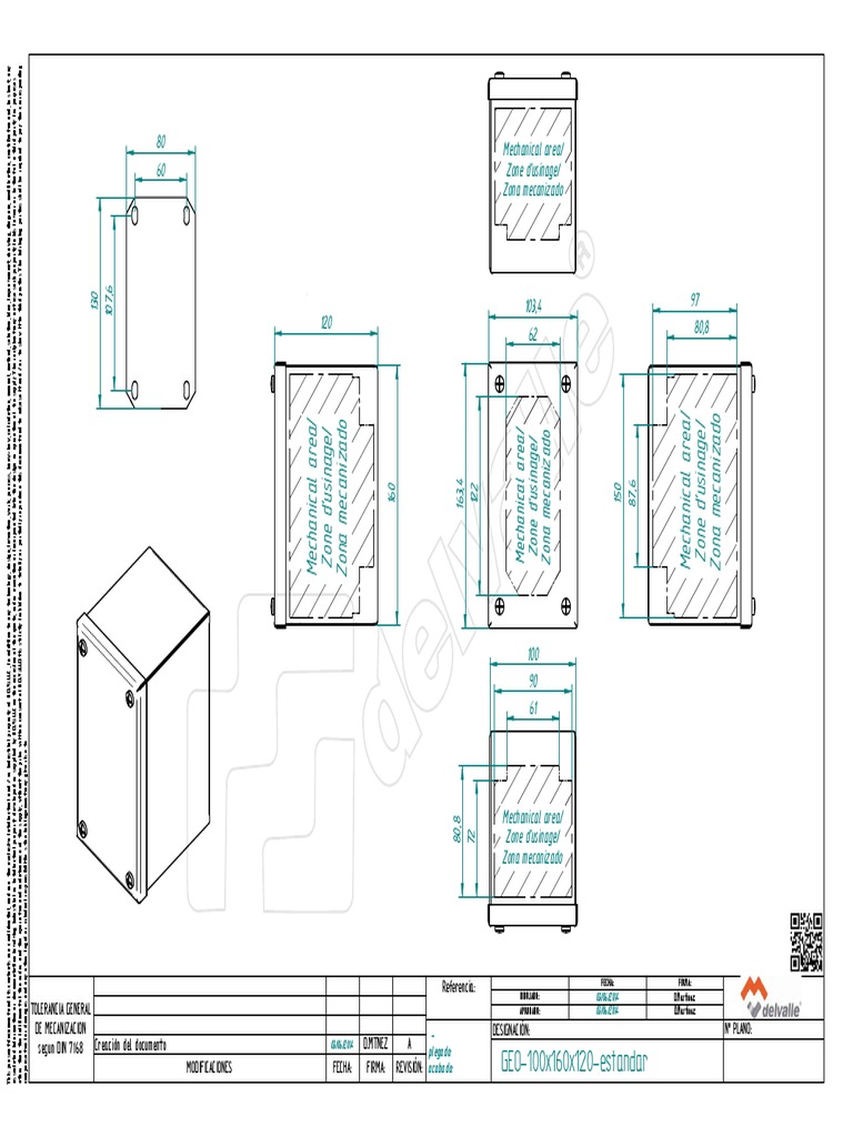 Mechanical Area/ Zone D'usinage/ Zona Mecanizado 60 80: GEO-100x160x120 ...
