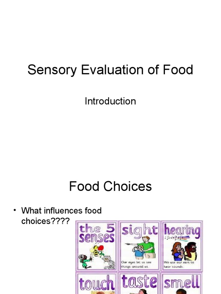 Sensory Evaluation of Food | PDF | Taste | Senses