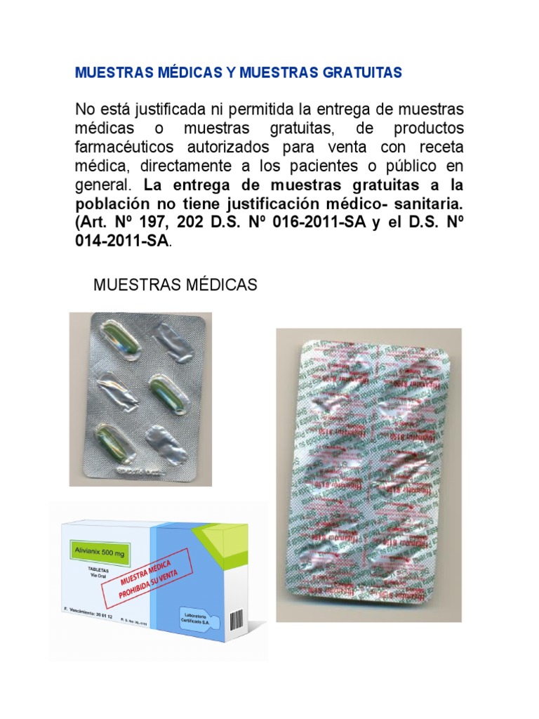 Muestras Médicas y Muestras Gratuitas | PDF | Cuidado de la salud ...