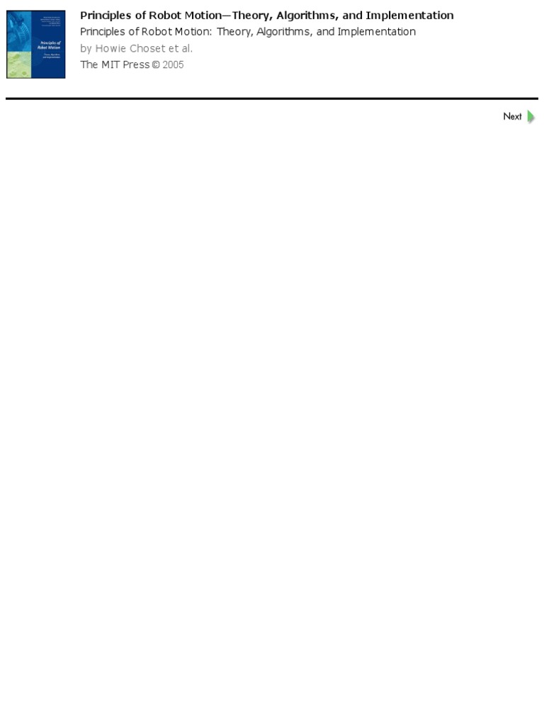 Principles of Robot Motion MIT | PDF | Time Complexity | Computational ...