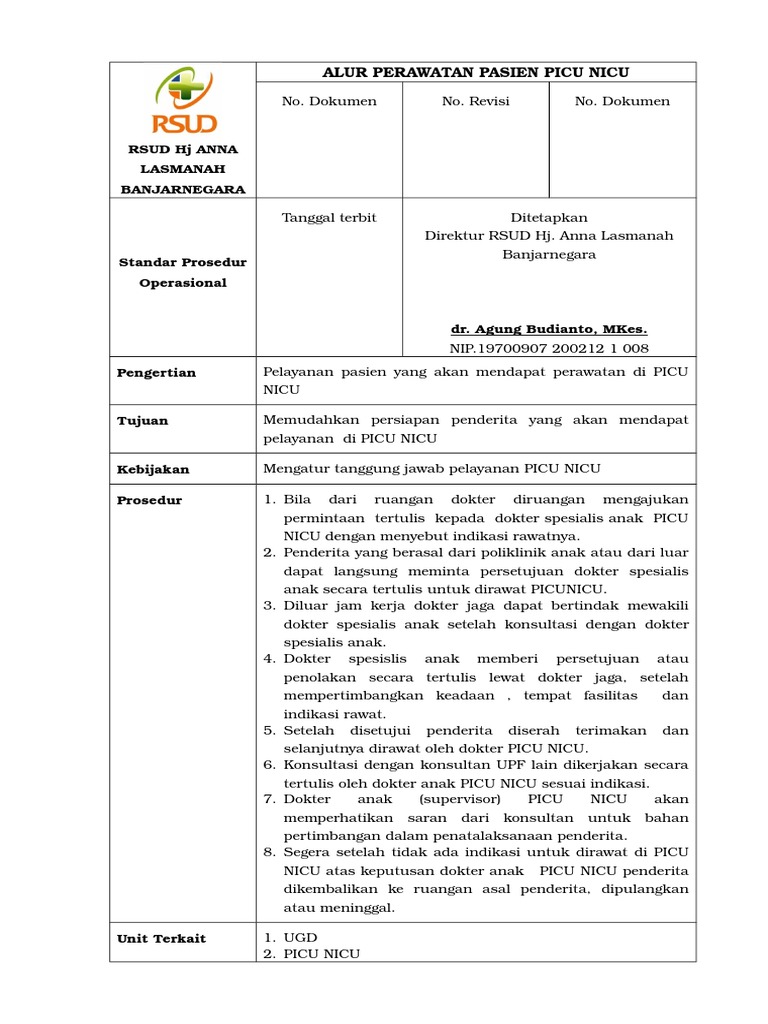 Spo Alur Perawatan Pasien Picu Nicu | PDF