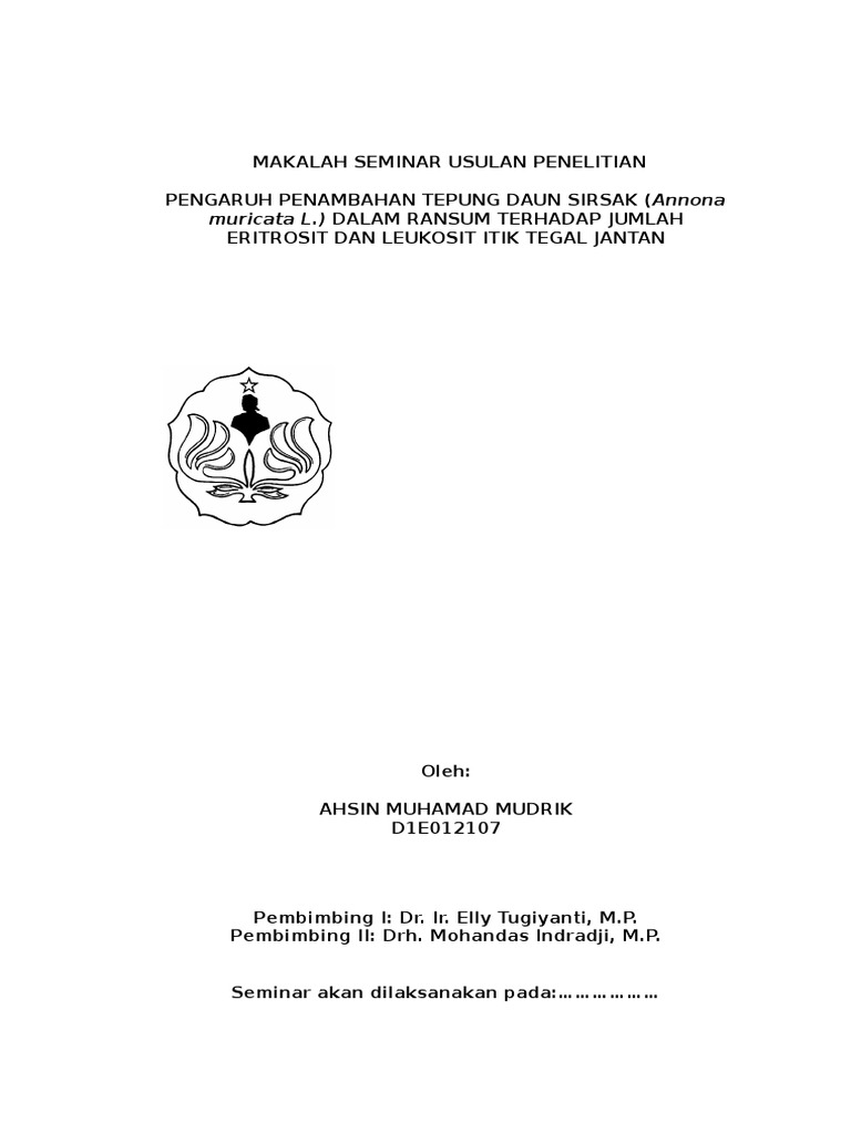 Makalah Seminar Usulan Penelitian | PDF