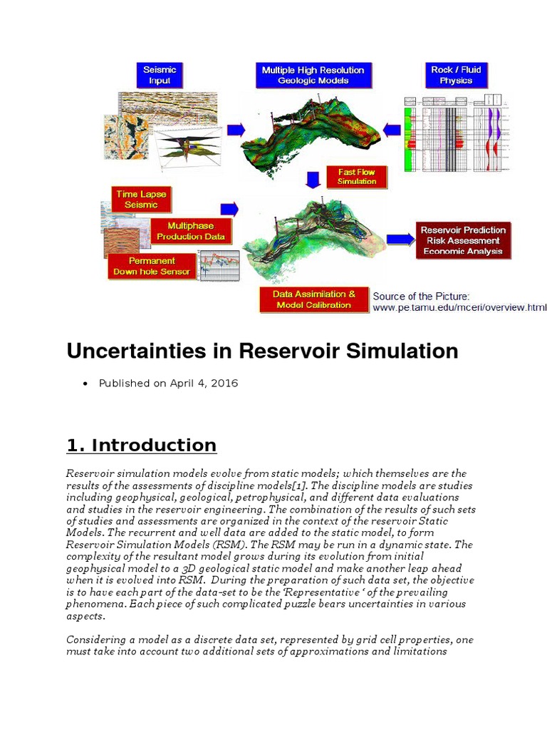 Uncertainties in Reservoir Simulation | PDF | Petroleum Reservoir ...