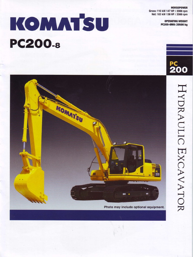 Komatsu PC200-8M0 Excavator Specs | PDF | Computers