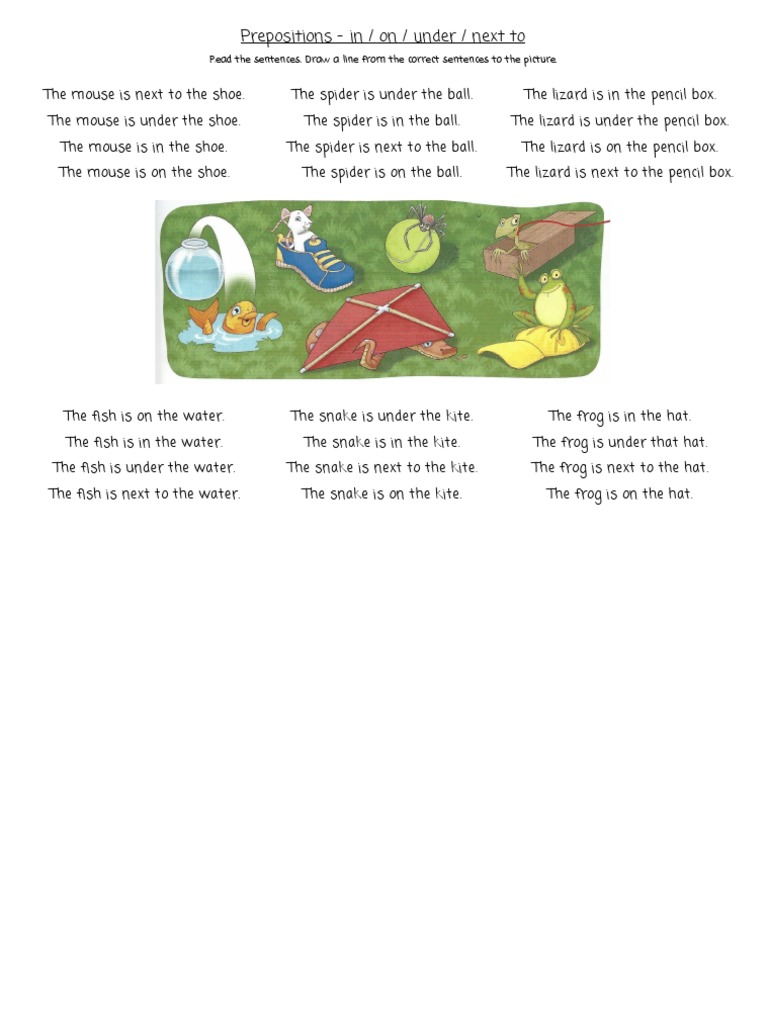 Prepositions Practice for Kids | PDF | Foreign Language Studies