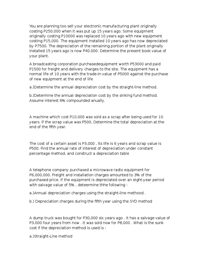 Engineering Eco | PDF | Depreciation | Business