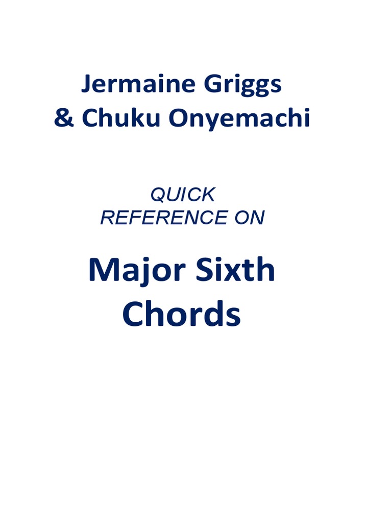 Major Sixth: Chords | PDF | Chord (Music) | Interval (Music)