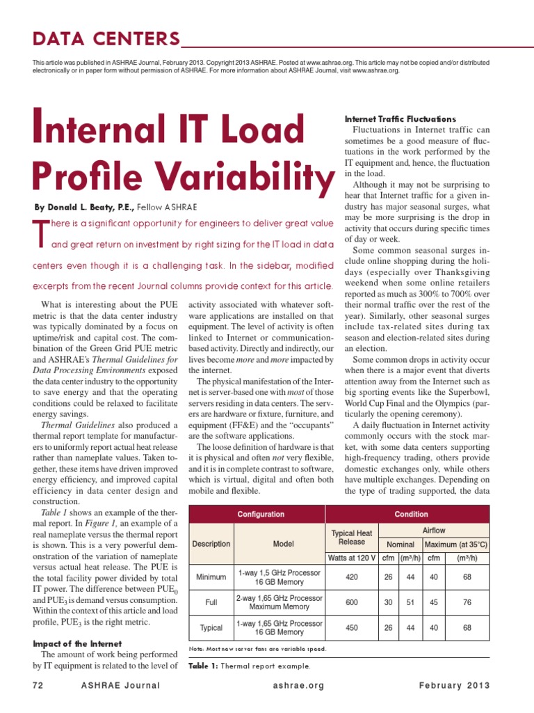 Data Center Load Profile | PDF | Data Center | Cloud Computing