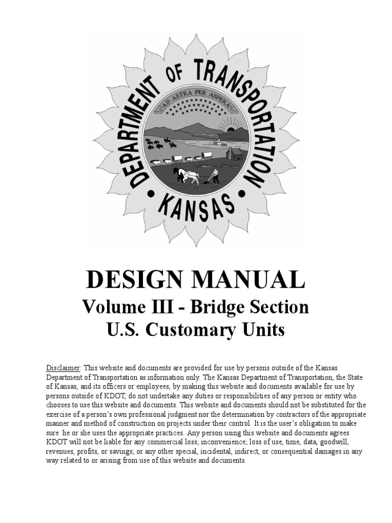 DOT of Kansas (KDOT) - Bridge Design Manual (2014) PDF | PDF ...