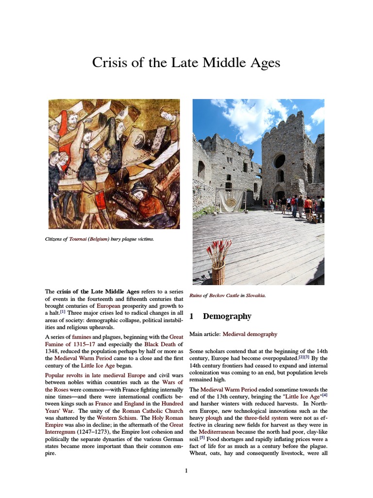 14th Century - Crisis of The Late Middle Ages | Download Free PDF ...