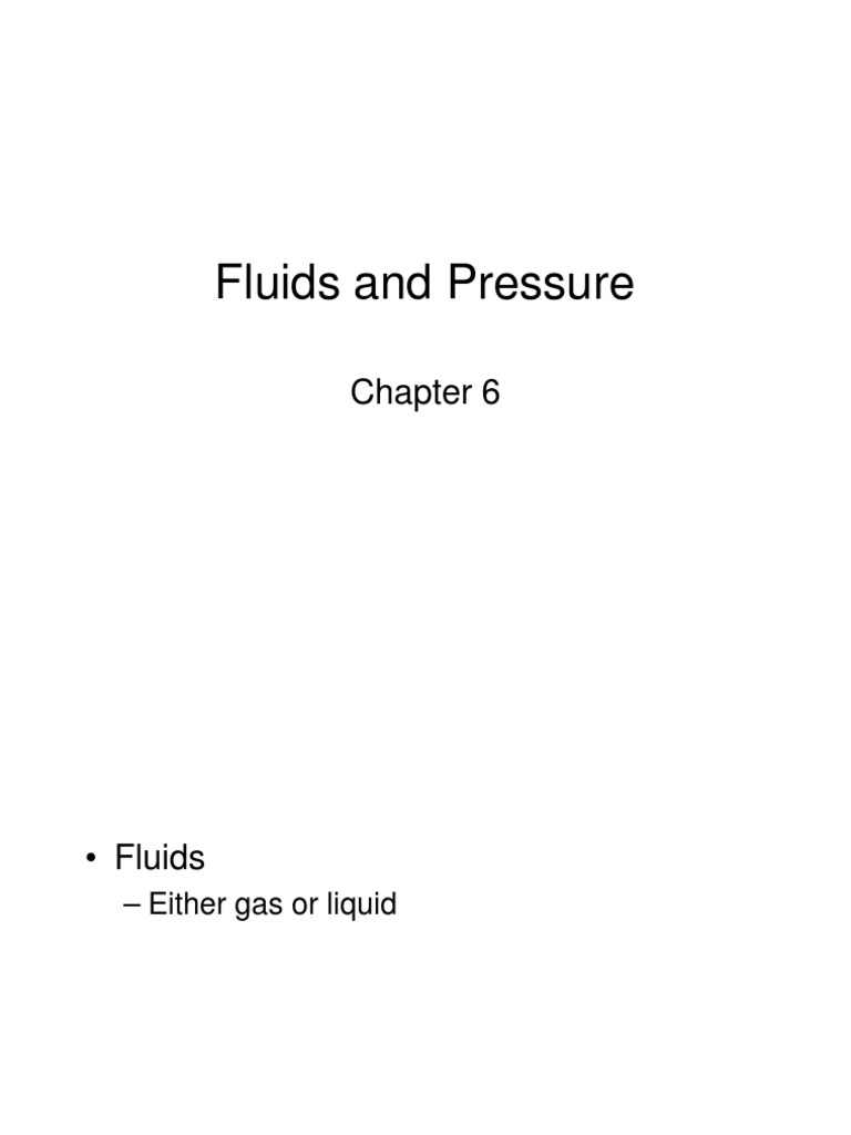 Chapter 6 - Fluids and Pressure | PDF | Buoyancy | Pressure