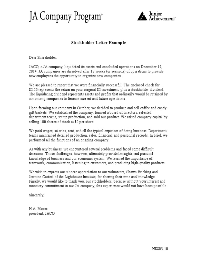 Stockholder Letter | PDF