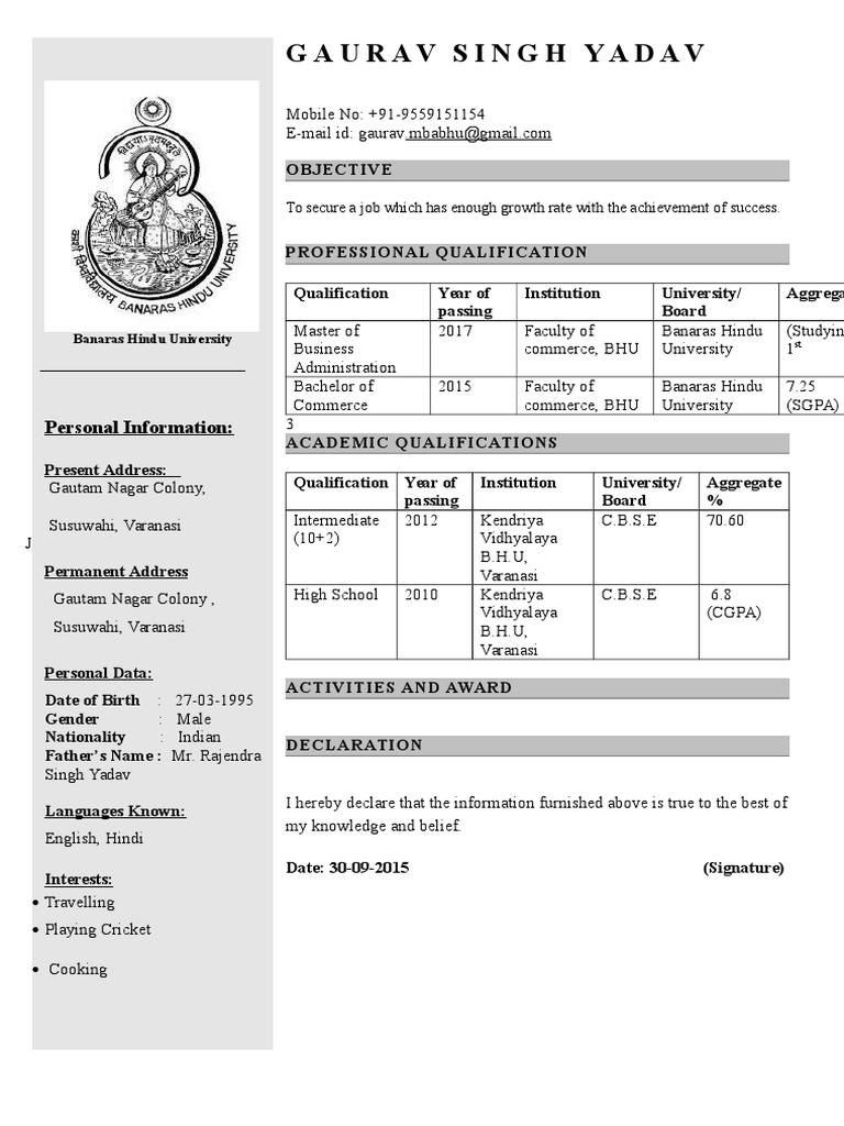CV - Gaurav Singh | PDF