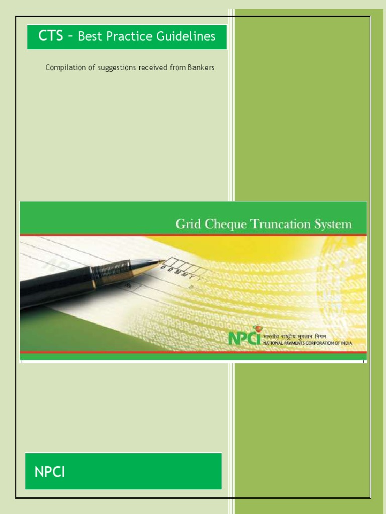 CTS Awareness Booklet | PDF | Clearing (Finance) | Cheque