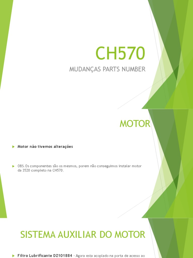Apresentação CH570 | PDF | Motores | Tecnologia de motores