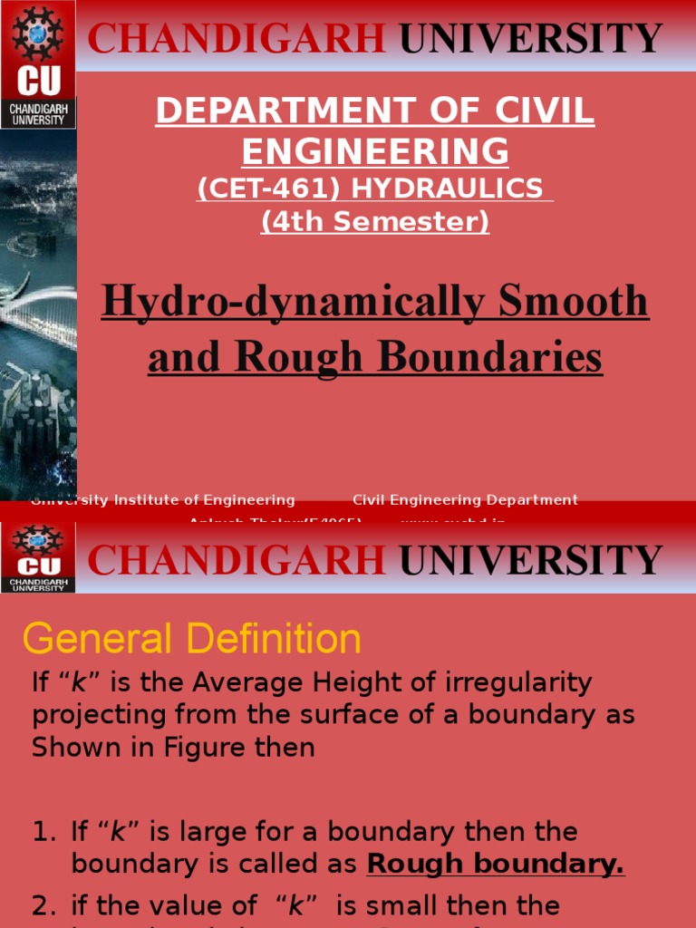 Hydraulics (Rough Boundary) | PDF | Laminar Flow | Fluid Dynamics