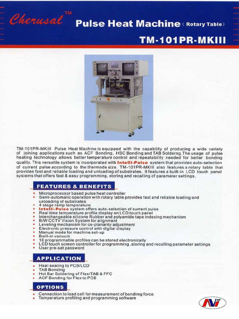 Cherusal - TM-101PR-MKIII - Pulse Heat Machine | PDF
