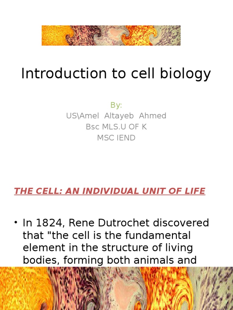 Introduction To Cell Biology | PDF | Cell Nucleus | Cell (Biology)