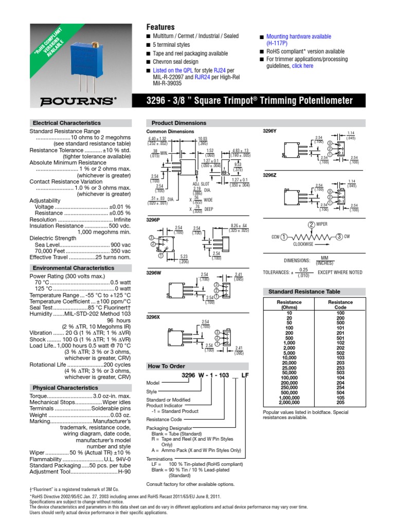 BONENS 3296 | Force | Electrical Components