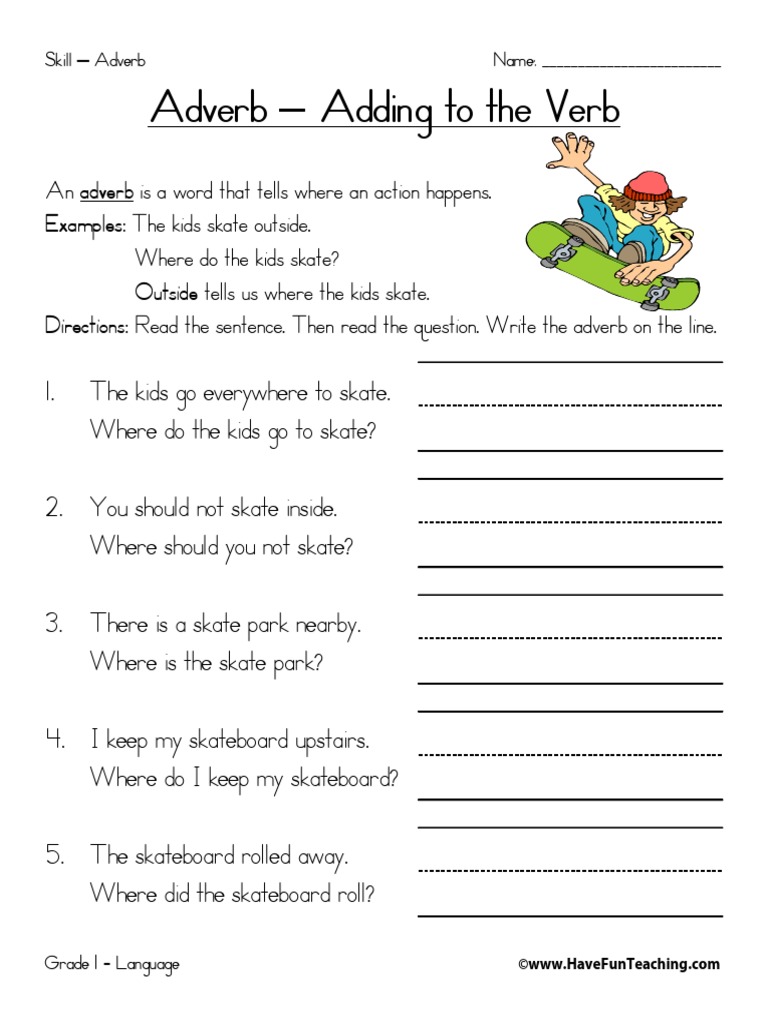 Adverbs Worksheet 3 | PDF | Adverb | Verb