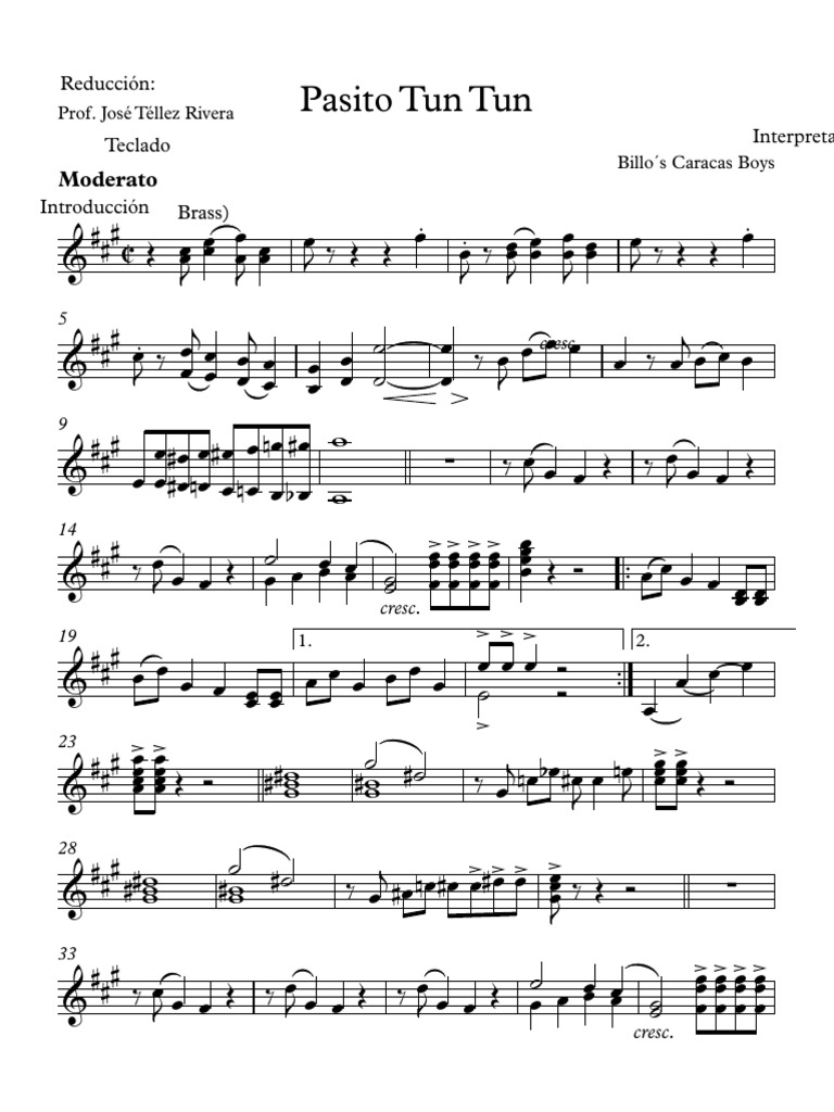 Pasito Tun Tun - Partitura Completa | PDF