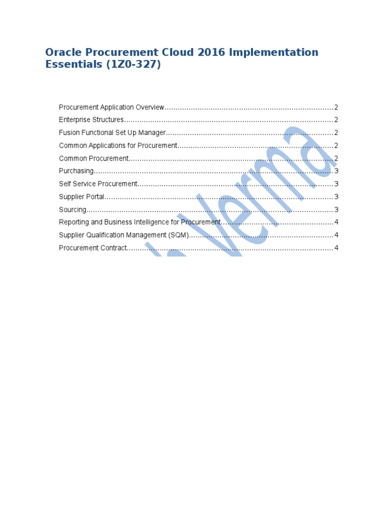 Oracle Procurement Cloud 2016 Implementation Essentials | PDF ...