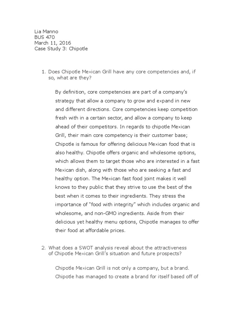 Chipotle Case Study SEO | PDF | Chipotle Mexican Grill | Fast Food