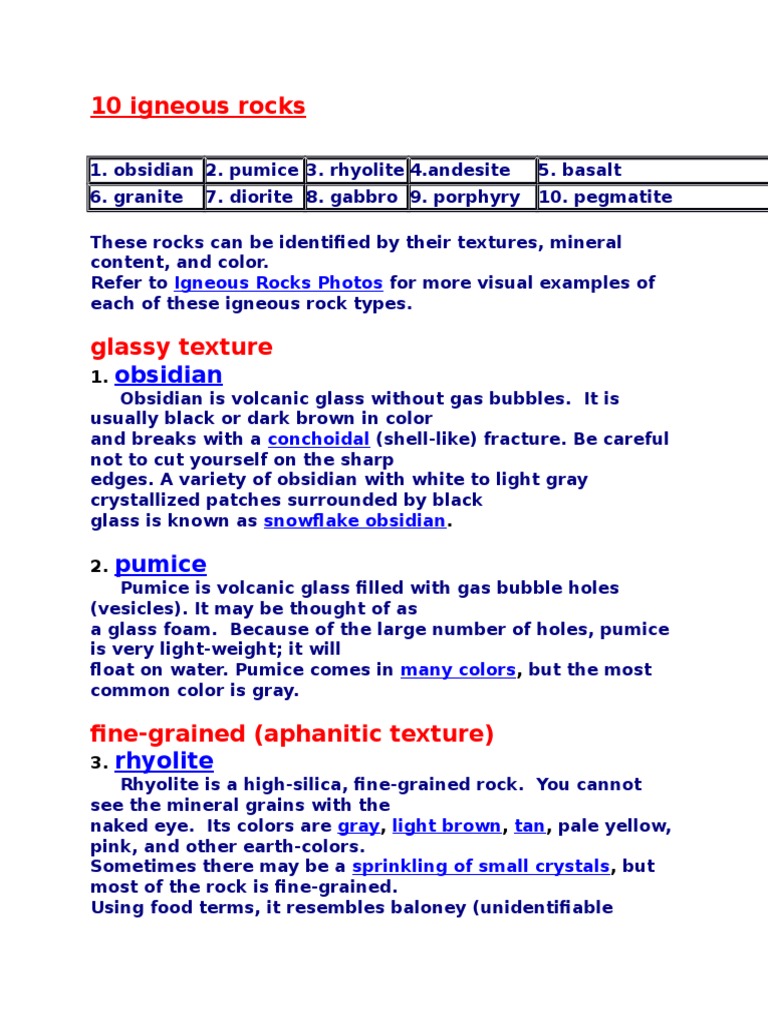 Igneous, Sedimentary and Metamorphic Rocks | PDF | Sedimentary Rock ...