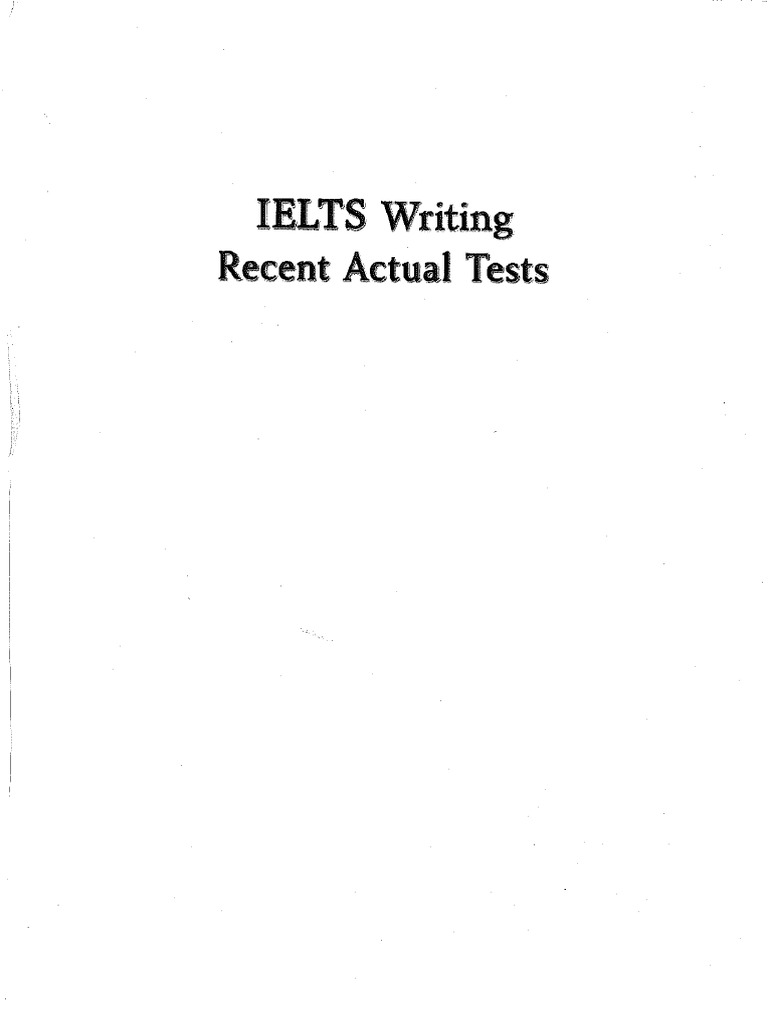 Ielts Writing Recent Actual Tests | PDF
