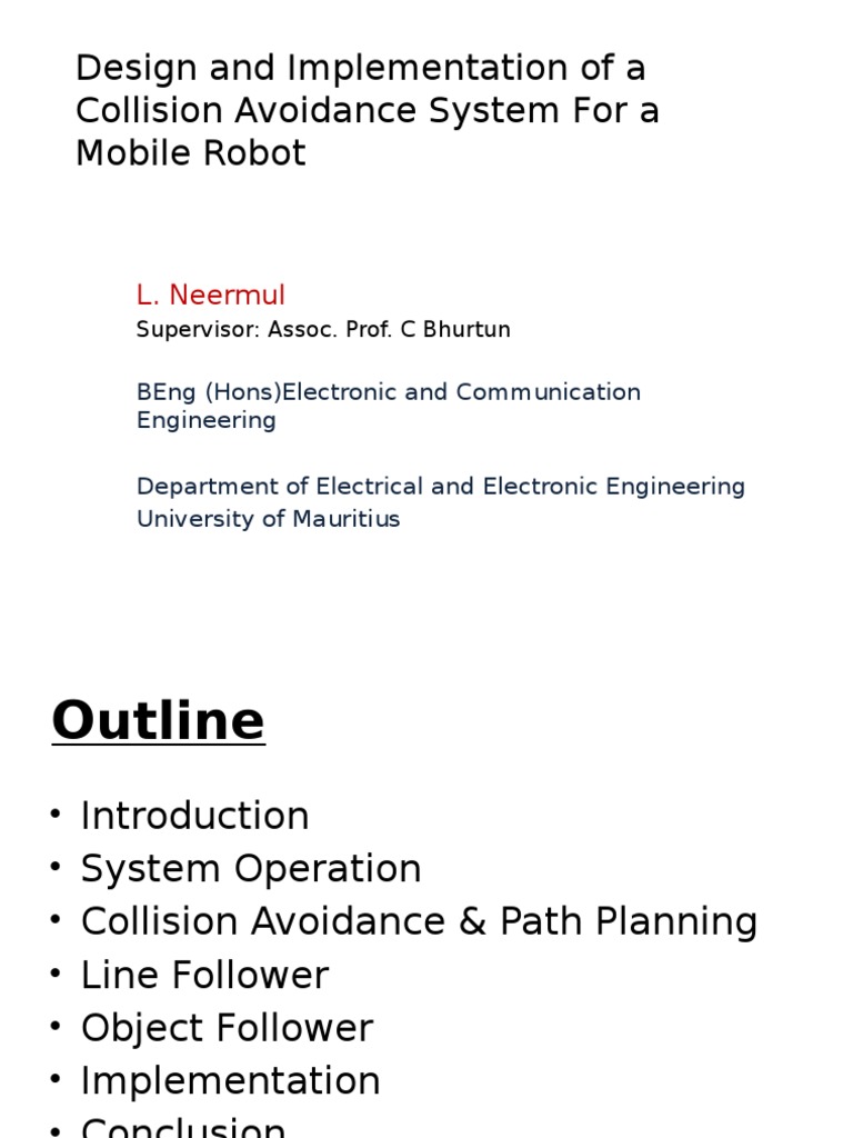 Design and Implementation of A Collision Avoidance System | PDF | Computers