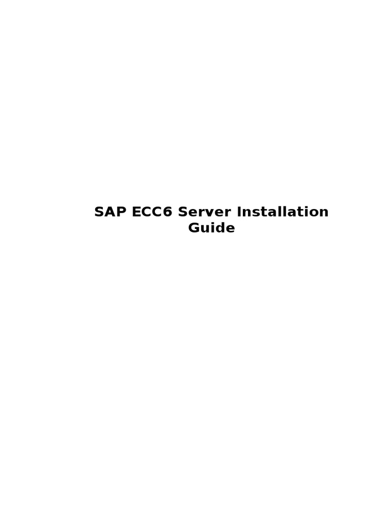 SAP ECC Installation HP UX | PDF