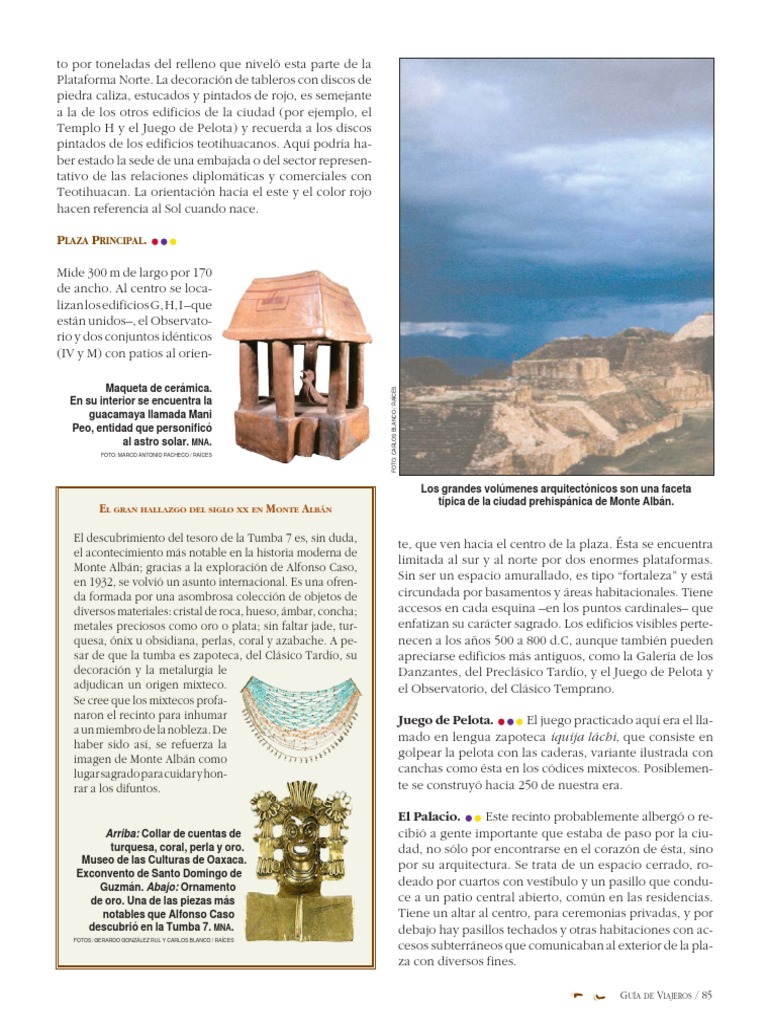 Monte Albán: Tesoros y Arquitectura | PDF | Arqueología | Cultura (general)