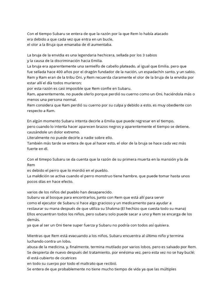 Re Zero | PDF | Duendes | Brujería