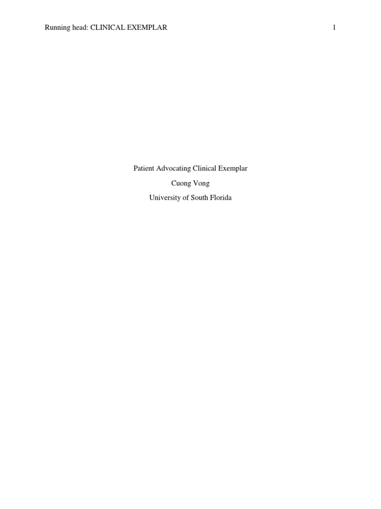 Clinical Exemplar | Download Free PDF | Patient | Intensive Care Unit