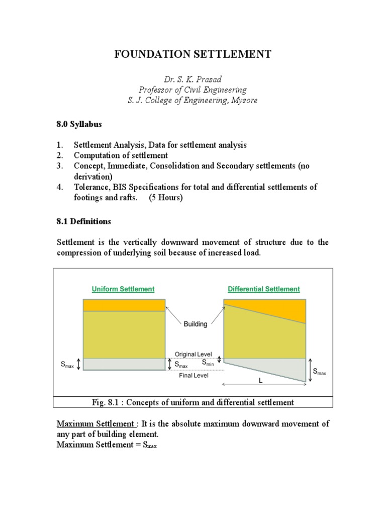 Foundation Settlement Analysis and Control | PDF | Soil | Foundation ...
