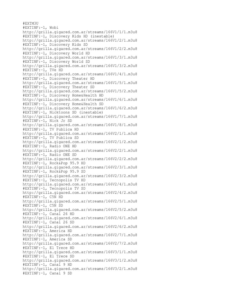 Gigared List | PDF | Broadcasting | Television Network