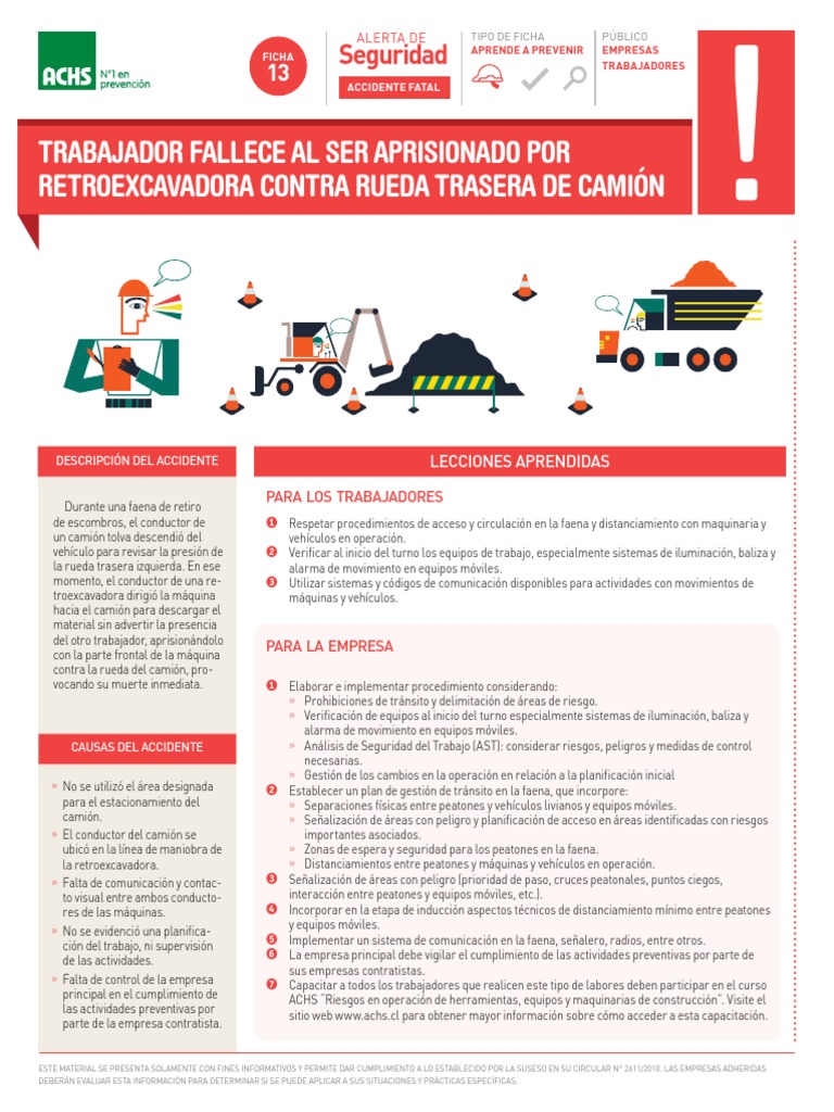 13 ACHS_Ficha Acc Fatal_13_Aprisionamiento retro (1).pdf | Peatonal ...