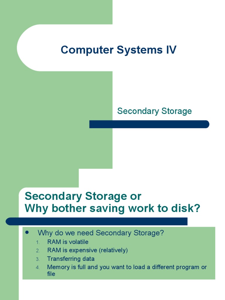 Understanding Secondary Storage Types | PDF