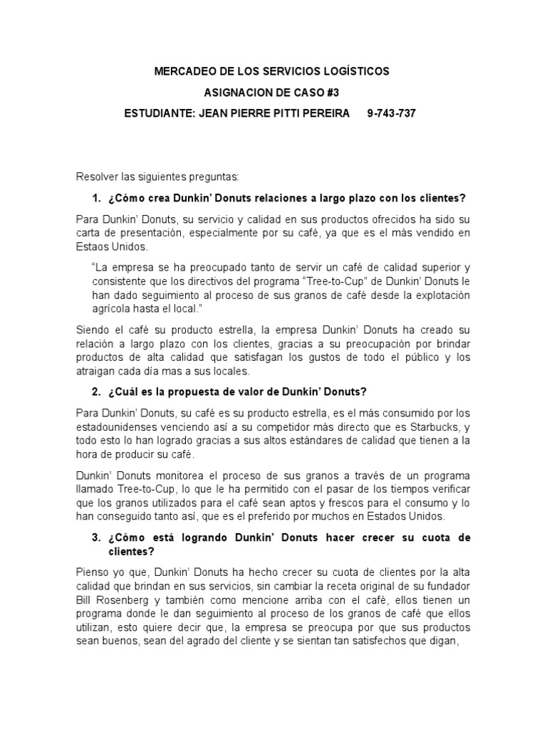 Caso #3 Dunkin' Donuts | PDF